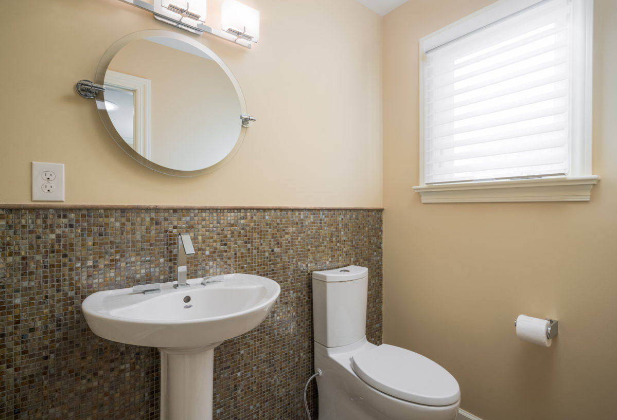 powder room remodel upper arlington the cleary company remodel design build - The Cleary Company